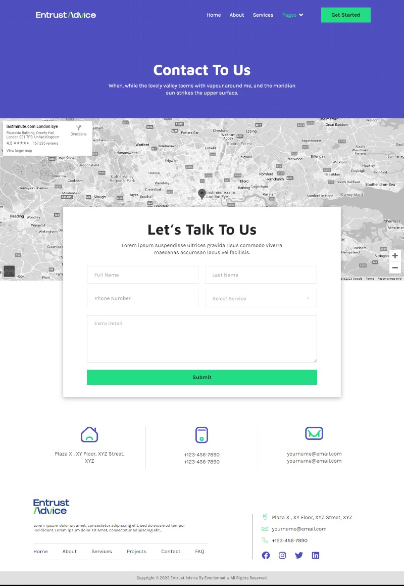Entrust Advice - Business & Finance Consulting Elementor Template Kit by Evonicmedia